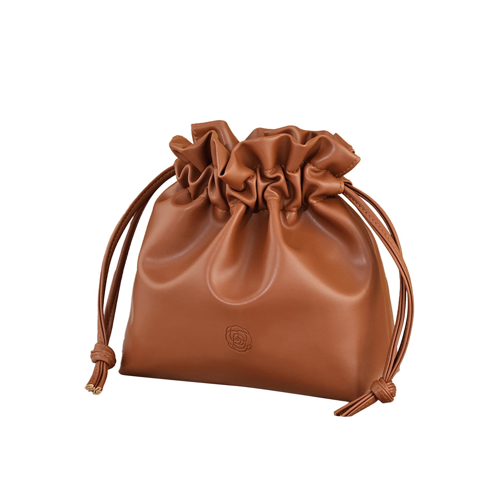Brown Large Portable Drawstring Makeup Bag Travel Toiletry Storage ...