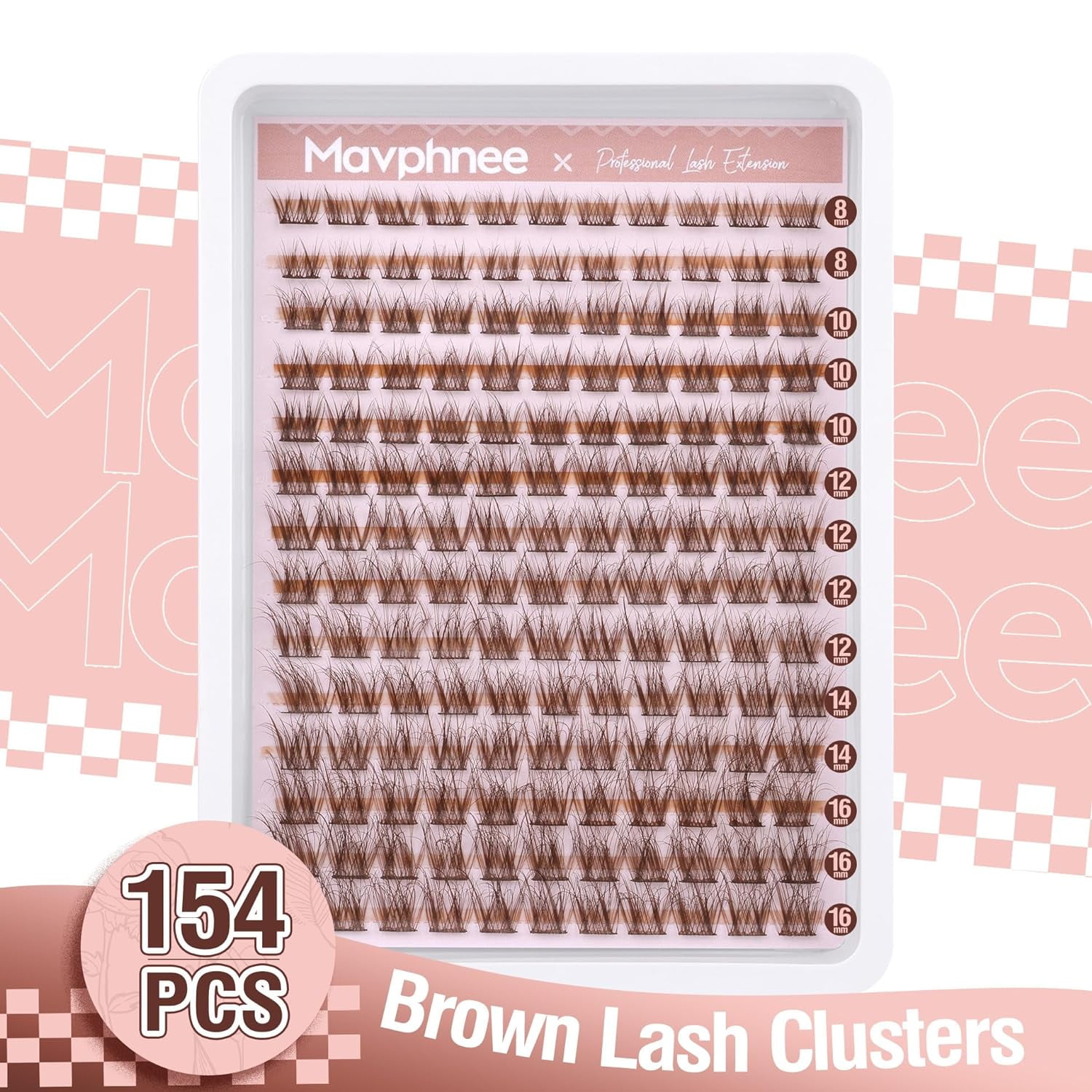 Brown Lash Clusters Natural Lash Extensions Wispy Eyelash Clusters 154 ...