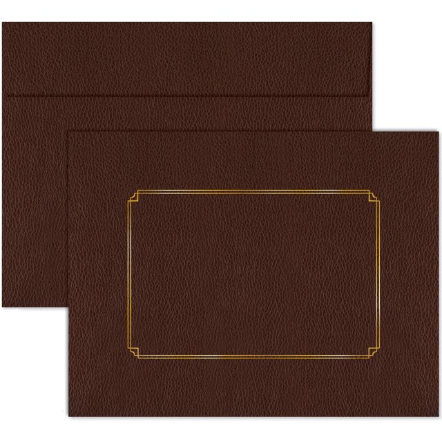 Brown Leather Certificate Envelope - Walmart.com