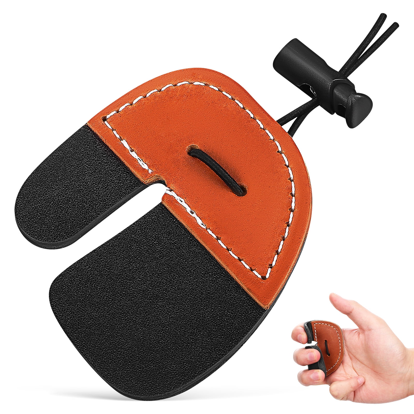 Brown Leather Double Layer Bow and Arrow Finger Guard 1pcs Shooting ...