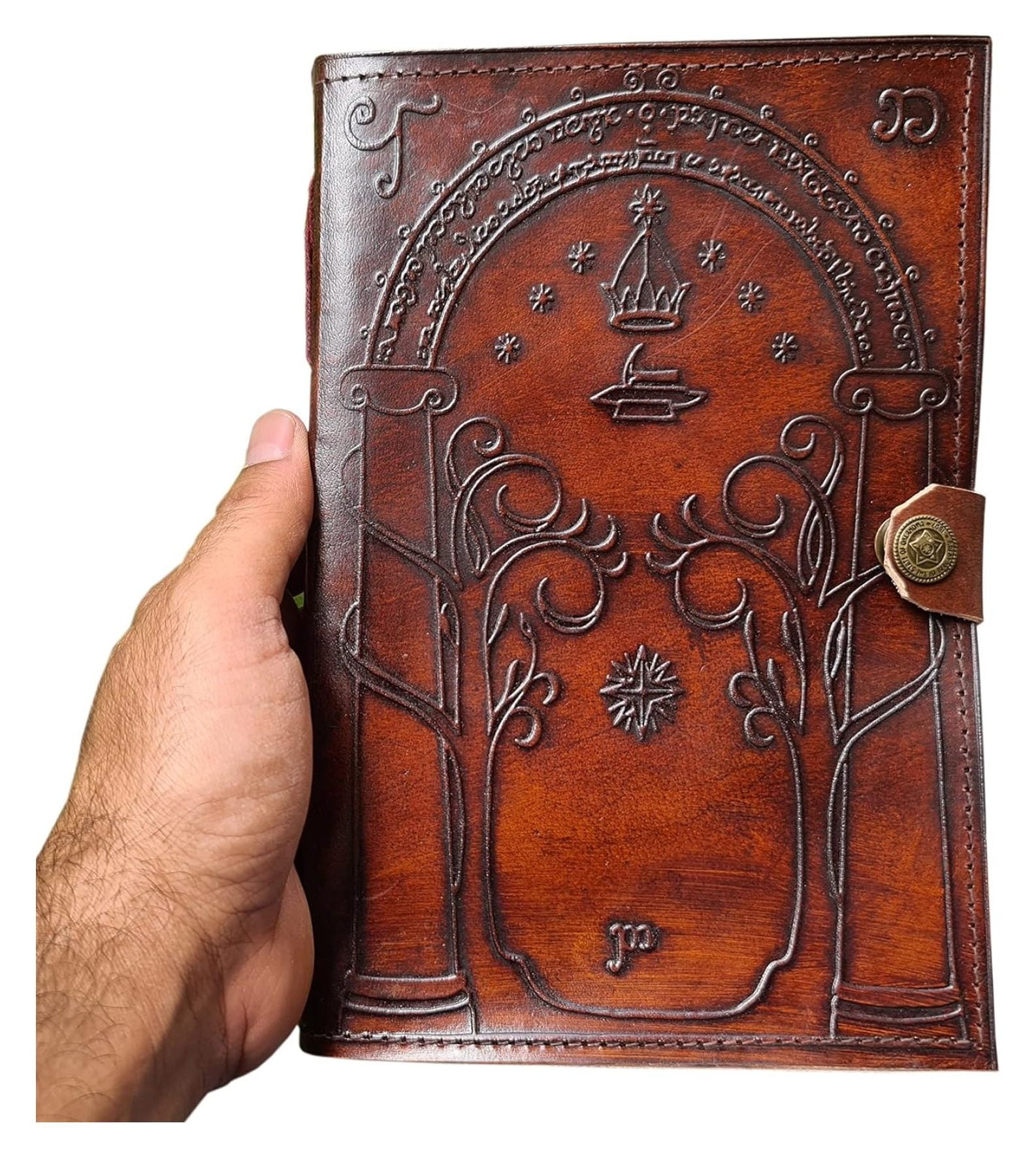 Brown Leather Journal, Doors of Durin, Tolkien Lord of the Ring ...