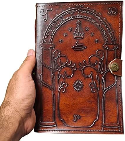 Brown Leather Journal, Doors of Durin, Tolkien Lord of the Ring ...