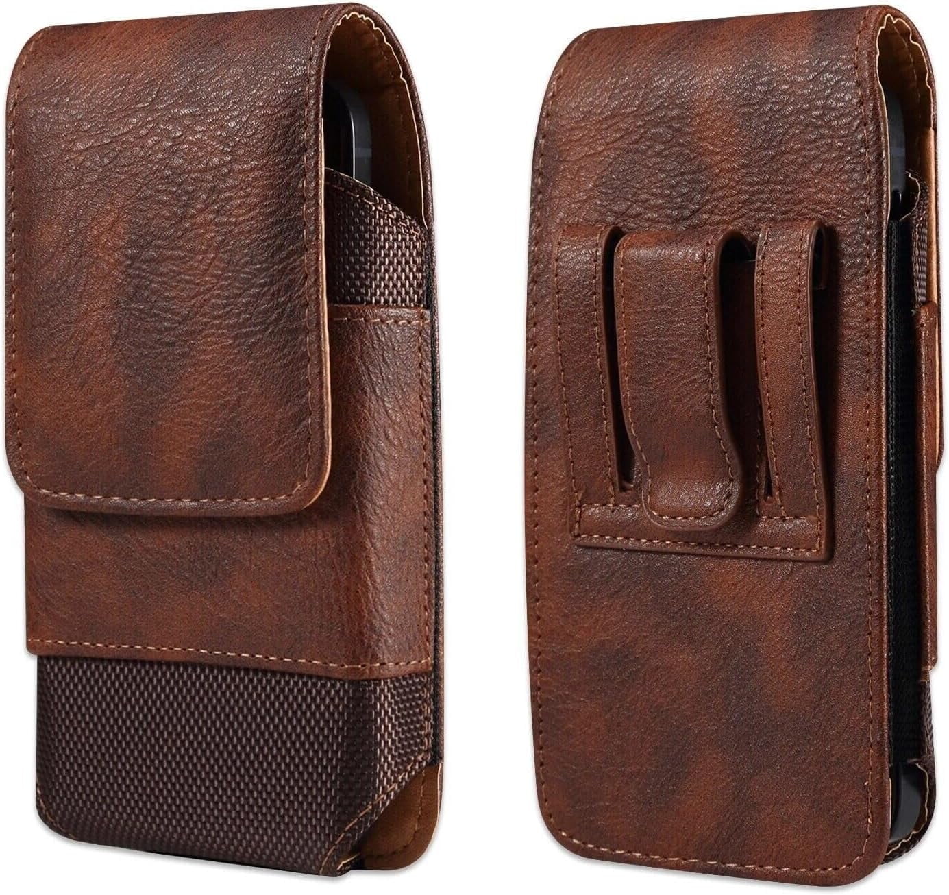 Brown Leather Magnetic Cell Phone Case is Compatible with TCL K24, TCL ...