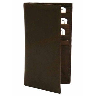 RFID Black Leather Checkbook Wallet Cover with Card Slots, Pen Holder ...