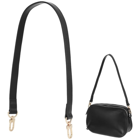 Brown Leather Shoulder Strap with Metal Hooks, Replacement Purse Strap ...