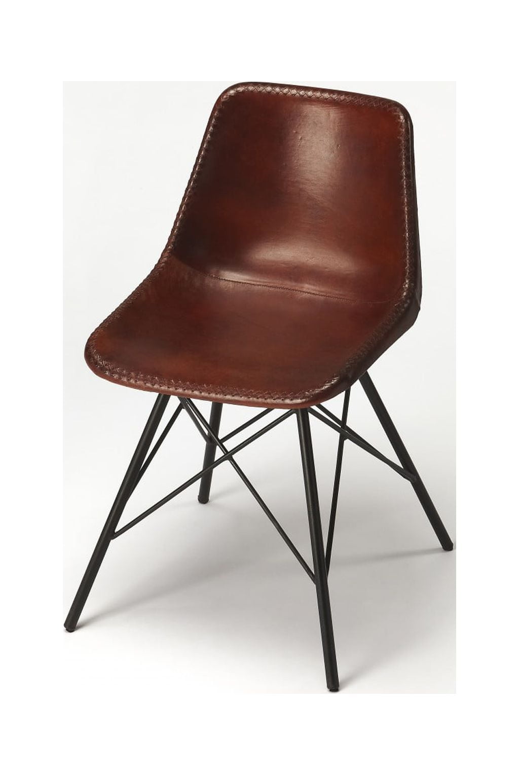 Brown Leather Side Chair - Walmart.com