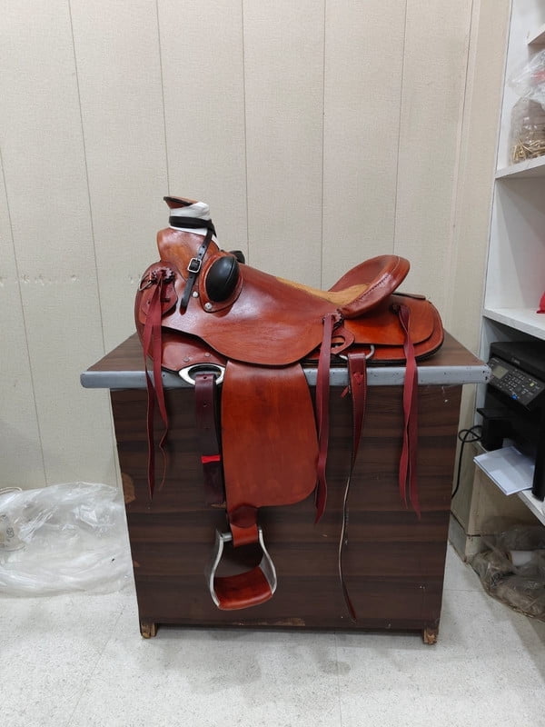 Brown Leather Western Barrel Wade Tree Saddle With Tack Set - Walmart.com