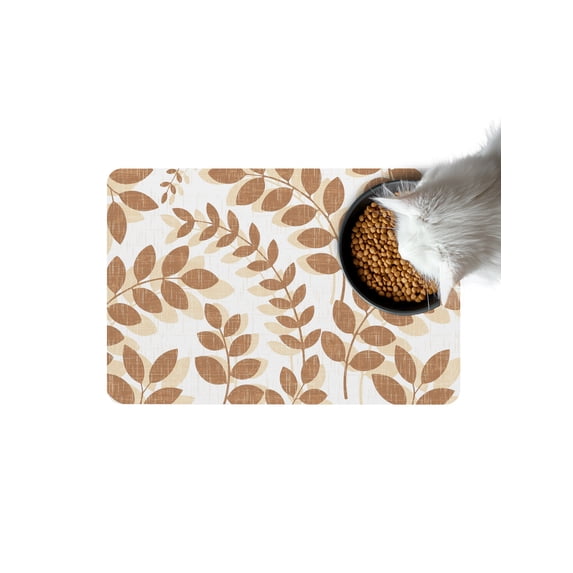 Brown Leaves Doormat Non Slip Diatomaceous Earth Door Mat Absorbent ...