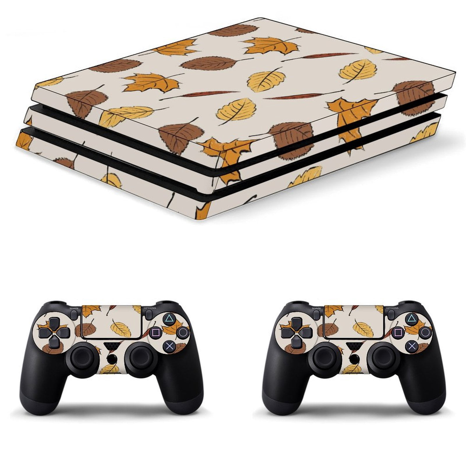 Brown Leaves PS4/PS4 Pro/PS4 Slim Skin Sticker For Console And ...