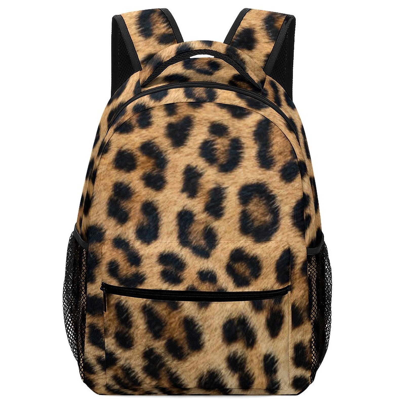 Brown Leopard Print 17inch Simple Sport Backpack Messenger Bag ...