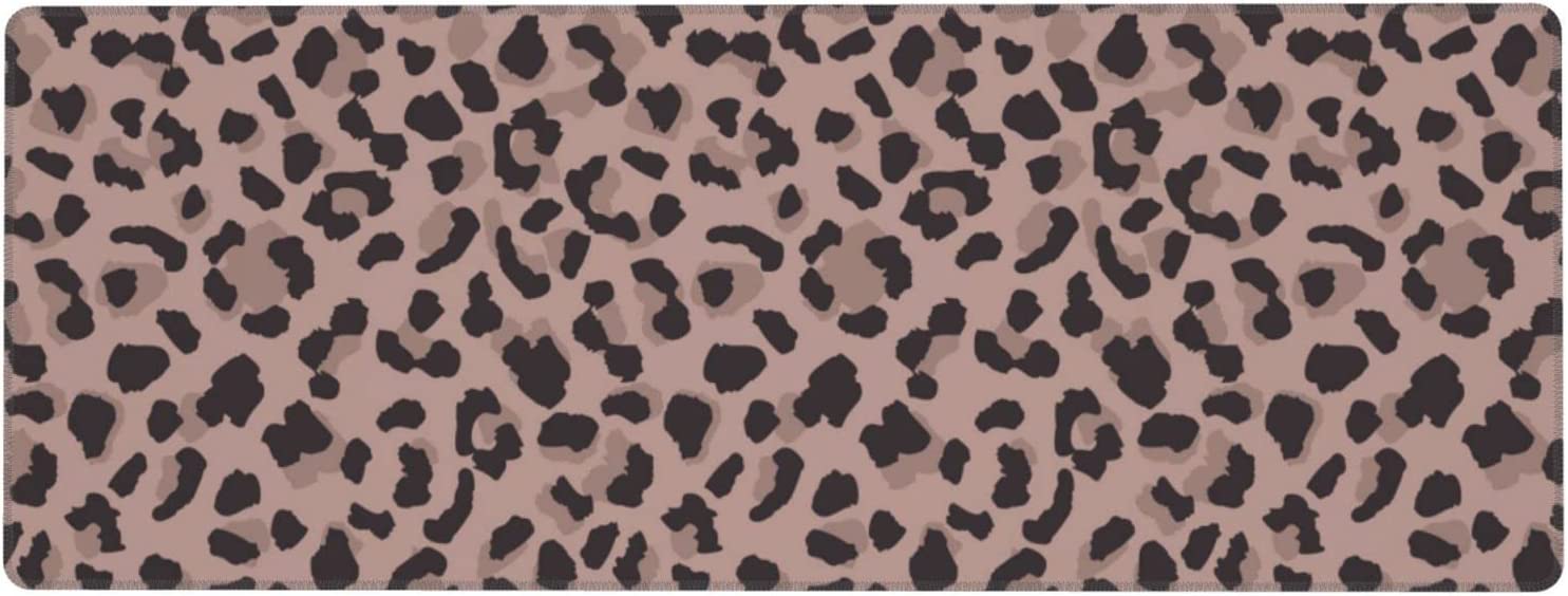 Brown Leopard Print (2) Large Mouse Pads Rectangle Long Extended Big ...