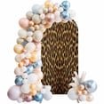 Brown Leopard Print Arch Backdrop Cover 6x2.6 Ft, Spandex Wedding Arch ...