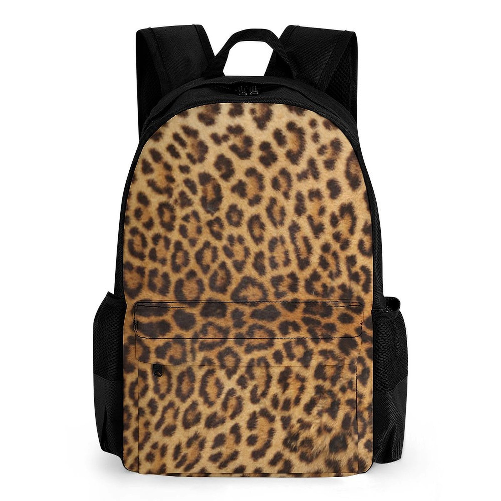 Brown Leopard Print Backpack for Men Women Sport Elementary Rucksack ...