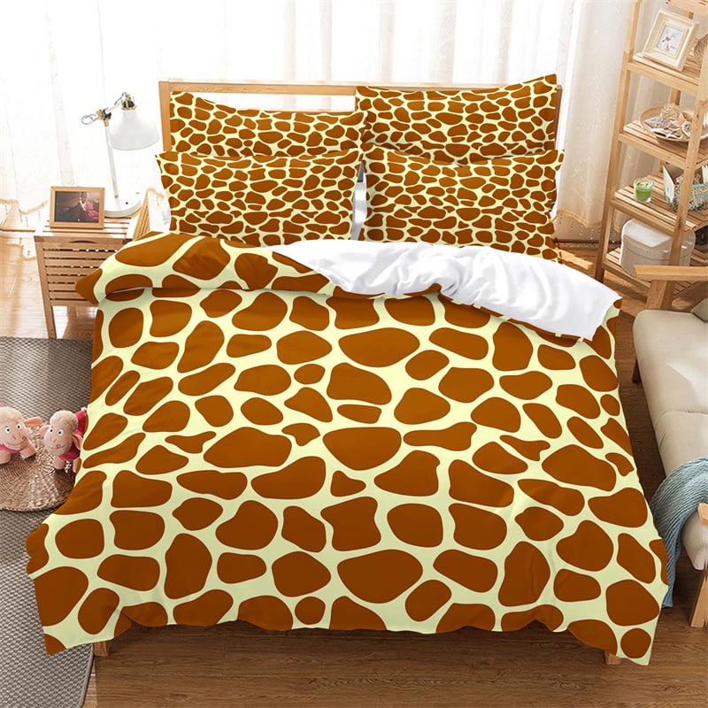 Brown Leopard Print Bedding Duvet Cover Set Fashion Boys Quilt Cover ...