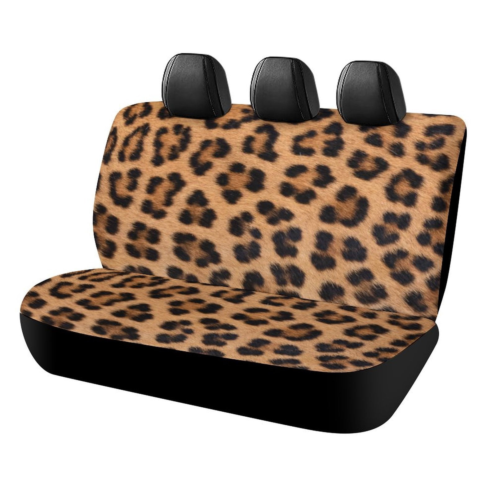 Brown Leopard Print Car Rear Seat Covers,Bench Back Seat Cover , Easy ...