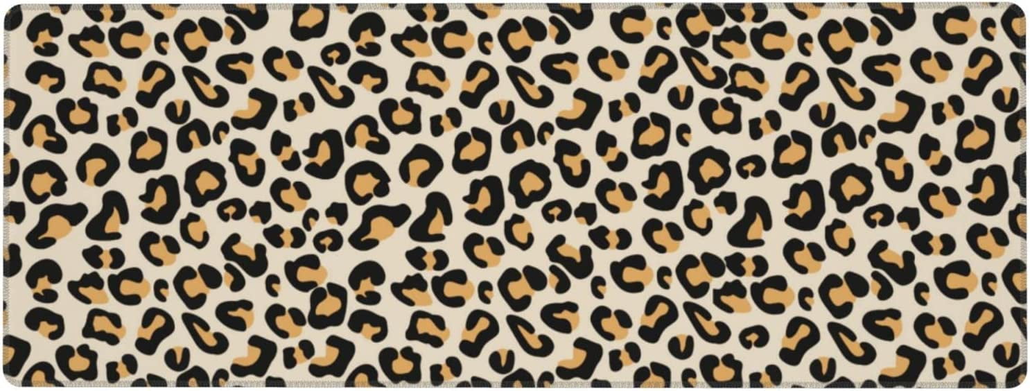 Brown Leopard Print Large Mouse Pads Rectangle Long Extended Big ...