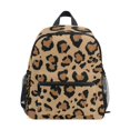 Brown Leopard Print Pattern Mini Backpack Cute Small Backpack with ...
