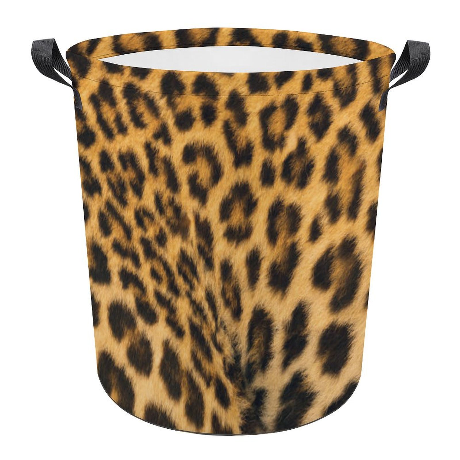 Brown Leopard Print Print Foldable Laundry Basket for Clothes Storage ...