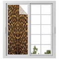 Brown Leopard Print Window Privacy Film, Classic Abstract Animal ...