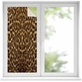 Brown Leopard Print Window Privacy Film, Classic Abstract Animal ...
