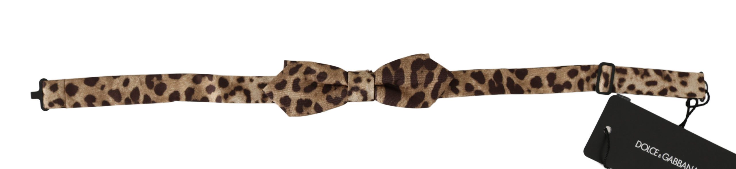 Brown Leopard Silk Adjustable Neck Papillon Men Bow Tie - Walmart.com