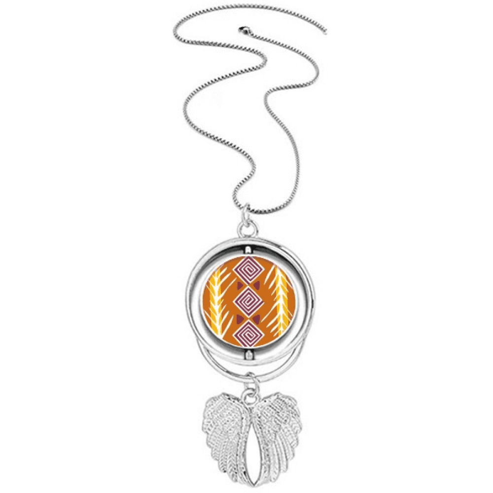 Brown Line Mexico Totems Ancient Civilization Pendant Angel Wings ...