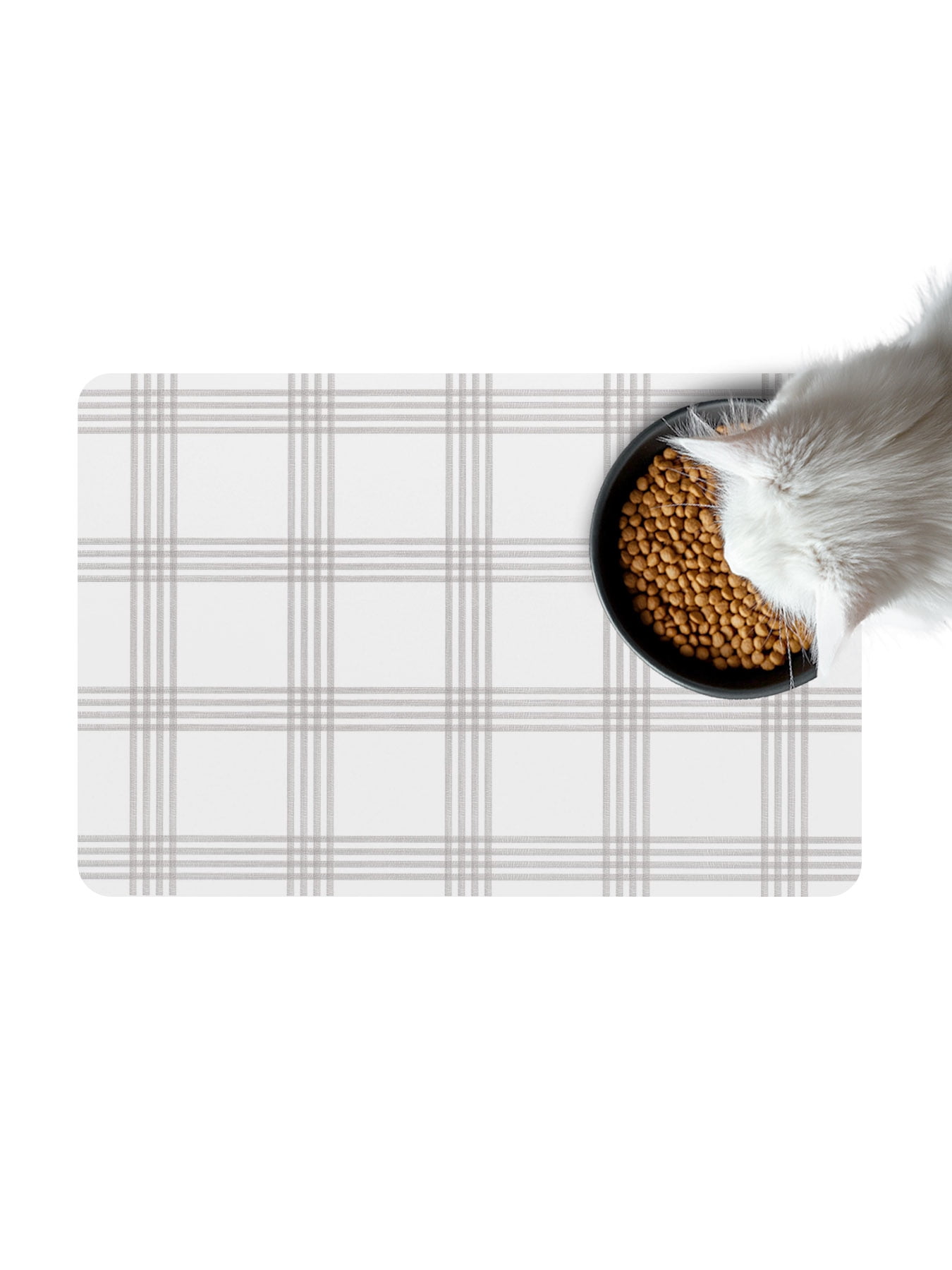Brown Line Plaid Doormat Modern Dreamy Abstract Minimalist Gingham ...