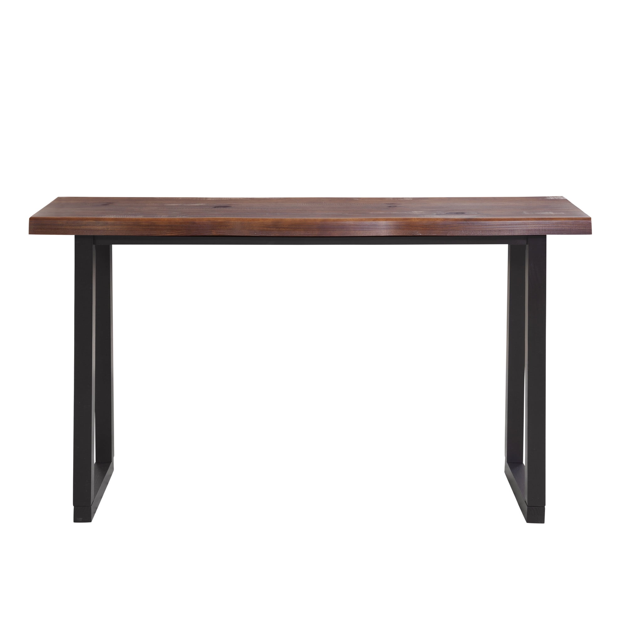 Brown Live Edge Table - Solid Pine Legs And Tops With Ebony Multi-purpose As Table, Console ...