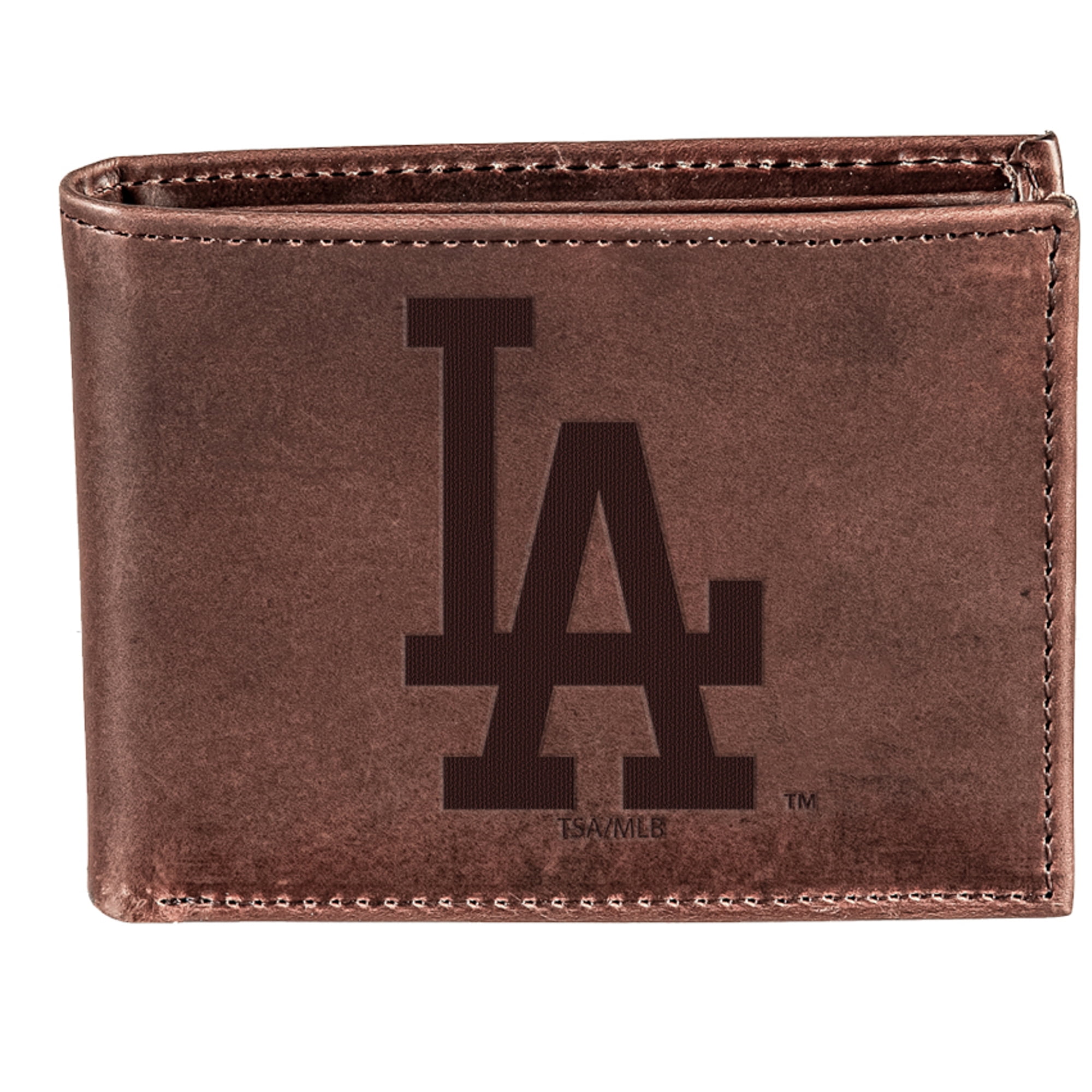 Brown Los Angeles Dodgers Bi-Fold Leather Wallet - Walmart.com