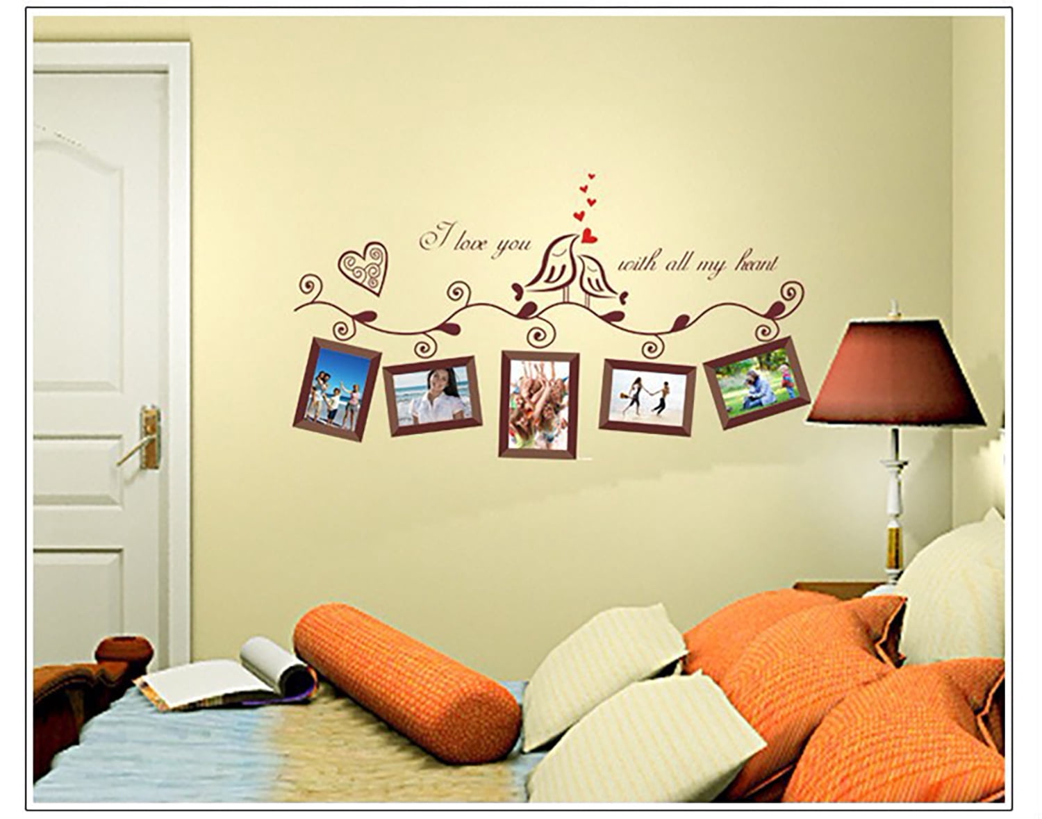 Love Bird Picture Photo Frame Love Vines Wall Decal Sticker ...
