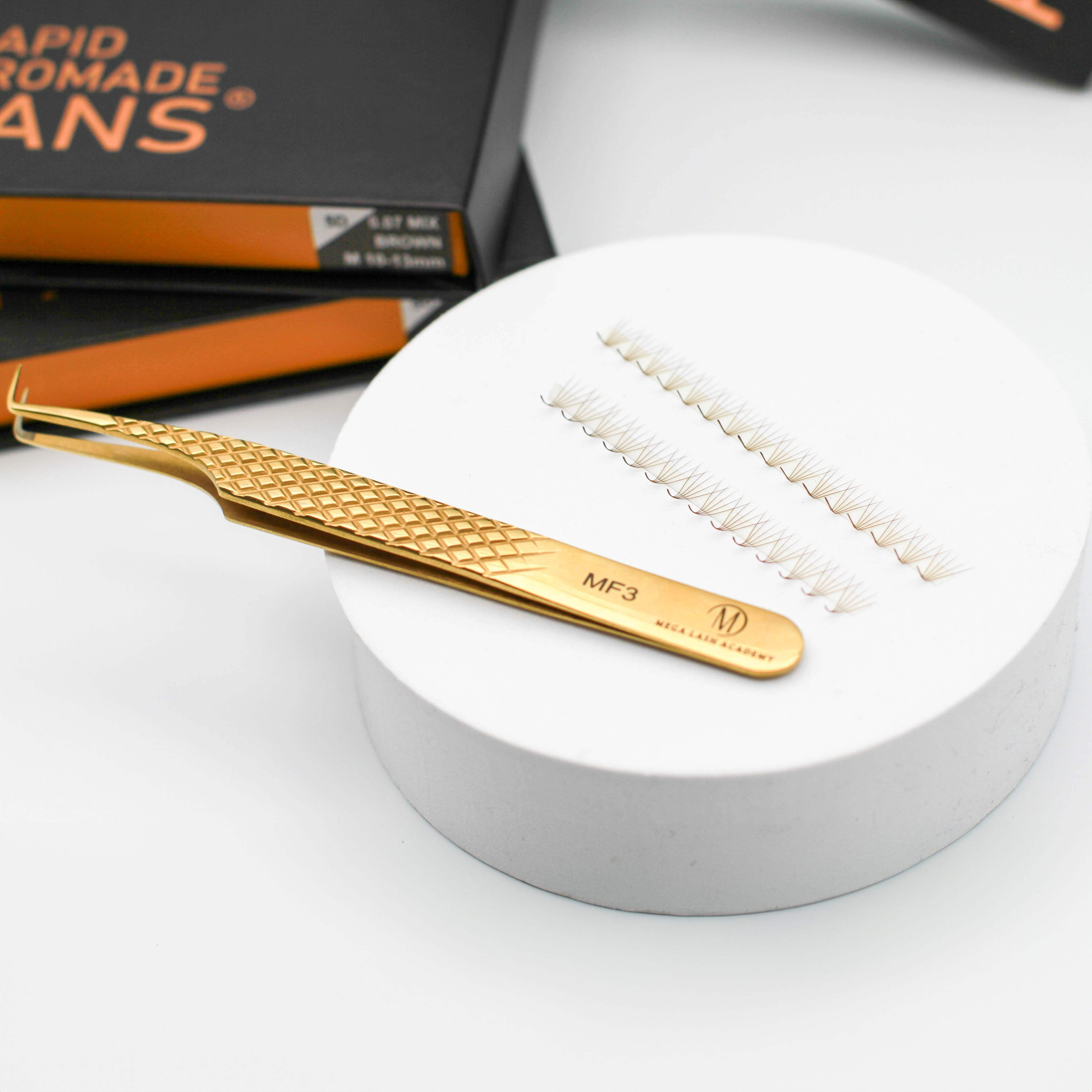 Brown M and L Curl 5D Rapid Promade Fans - 600 Fans - Walmart.com