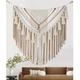 Brown Macrame Wall Hanging Decor Handmade Yarn Art for Living Room ...