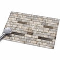 Brown Marble Area Rug, Country Vintage Stone Wall Marble Brick Non-Slip ...