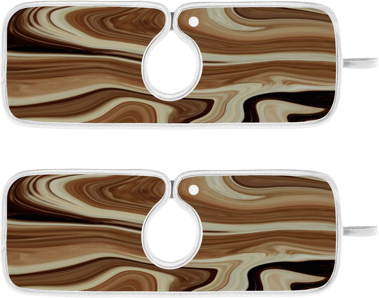 Brown Marble Texture Sink Splash Guard for Faucet 2 Packs Faucet ...