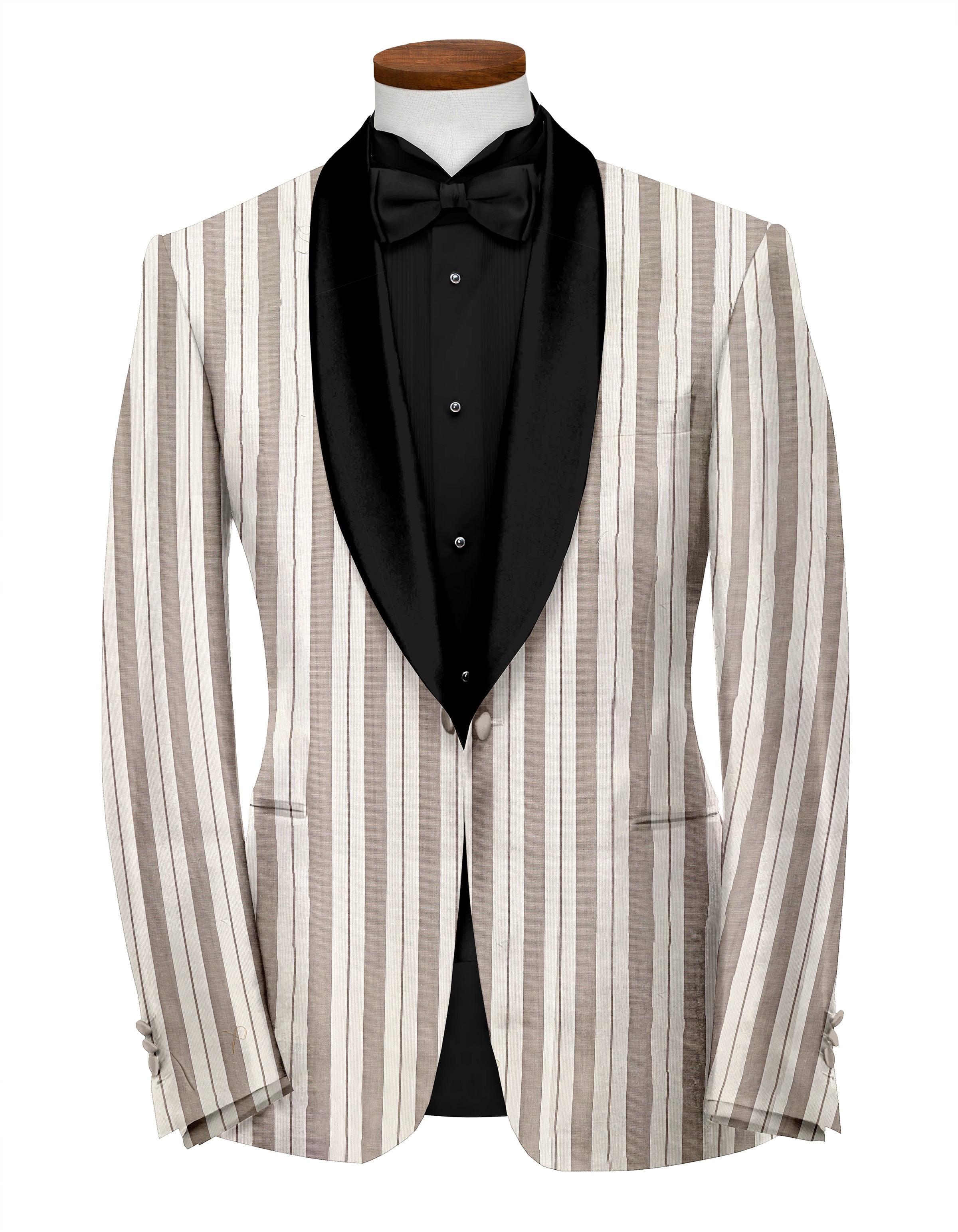 Brown Men's Party Stripe Suit Jacket Slim Fit Blazer - Walmart.com