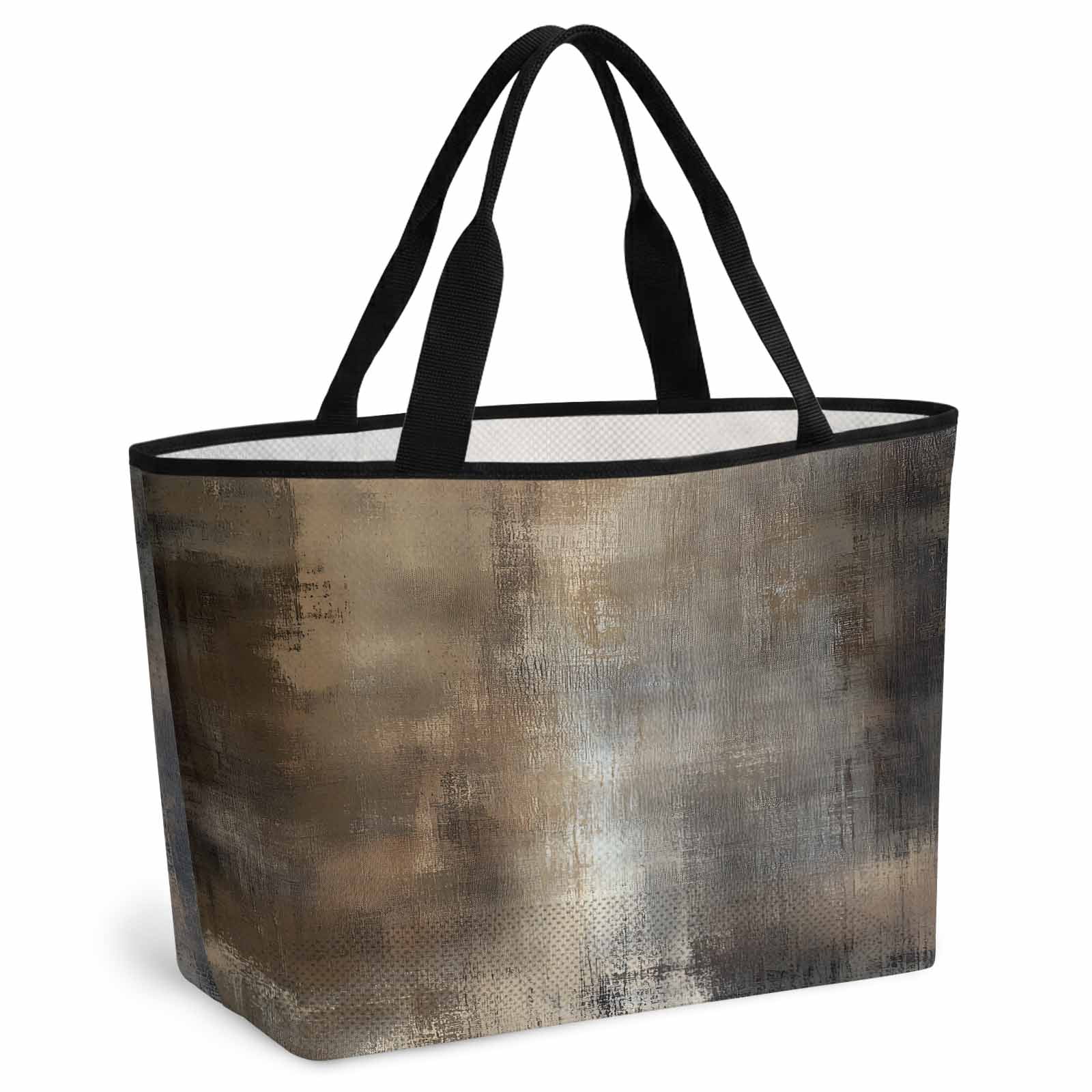 Brown Mesh Beach Bag for Women Men, Large Beach Tote Waterproof ...