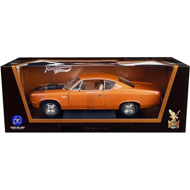 Brown Metallic with Matte Black Hood & Silver Stripes 1 by 18 Scale ...