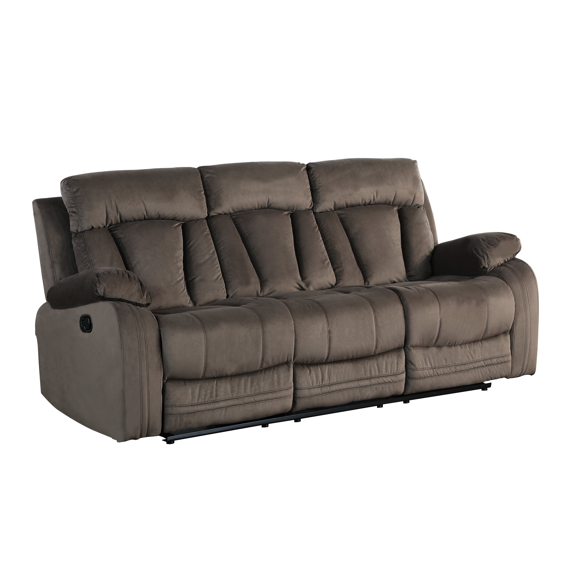 Brown Microfiber Fabric With Lumbar Support - Global United Reclining ...