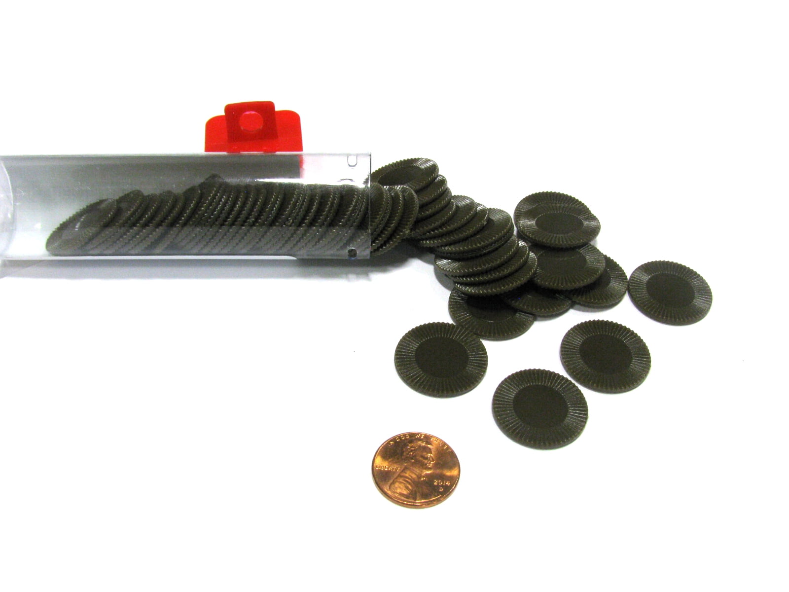 Brown Mini Poker Chip 7/8in Tube of 50ea - Walmart.com