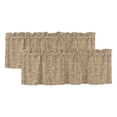 Brown Modern Art 2 Panels Kitchen Valance, White Abstract Line Human ...