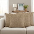Brown Modern Art Pillow Covers Set of 4, White Abstract Line Human Face ...