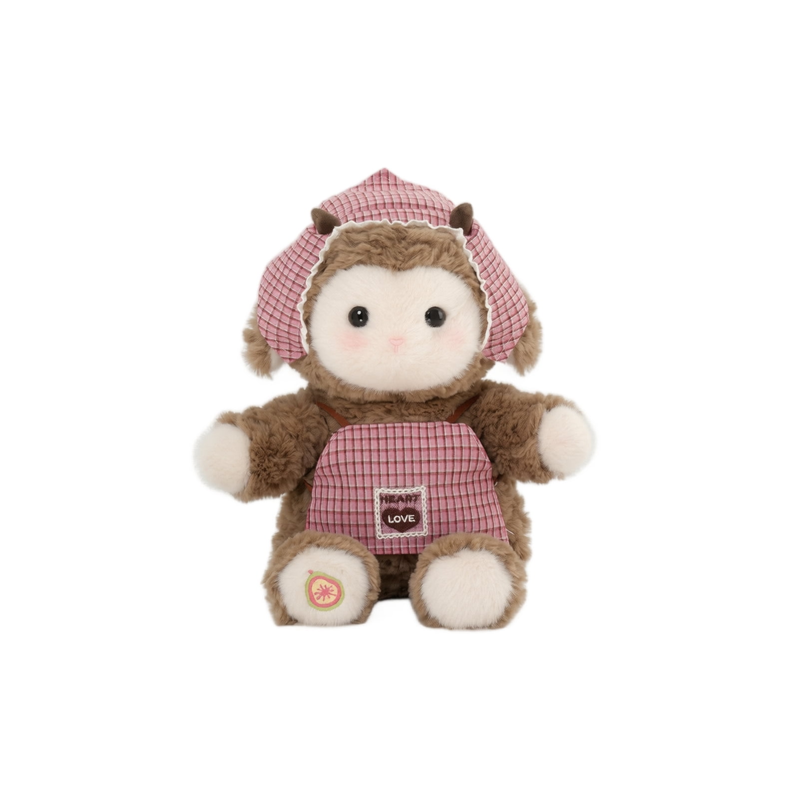 Brown Monkey Plush Chair Pillow Lumbar Support Back Cushion with Non ...