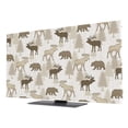 Brown Moose Bears TV Cover for 43 Inch Screen, Stretch Fabric Dustproof ...
