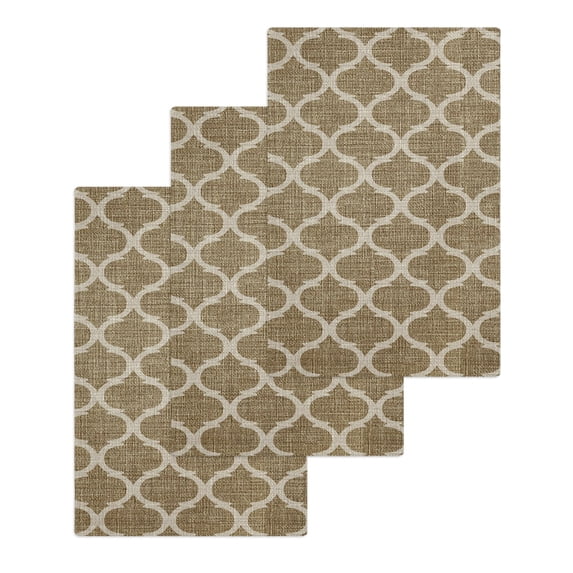Brown Moroccan Kitchen Dish Towels for Drying Dishes Set of 3, Morocco ...