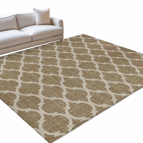 Brown Moroccan Washable Rug 5x8 Area Rug for Living Room Bedroom Non ...