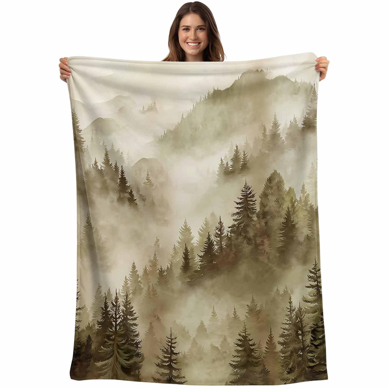 Brown Mountain Blanket Soft Cozy Warm Throw Blanket for Couch, Plush ...