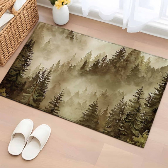 Brown Mountain Entryway Rug 2'x3' Non Slip Front Door Mats, Misty ...