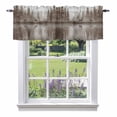 Brown Nature Landscape Valances for Windows, Deer Misty Lake Foggy ...