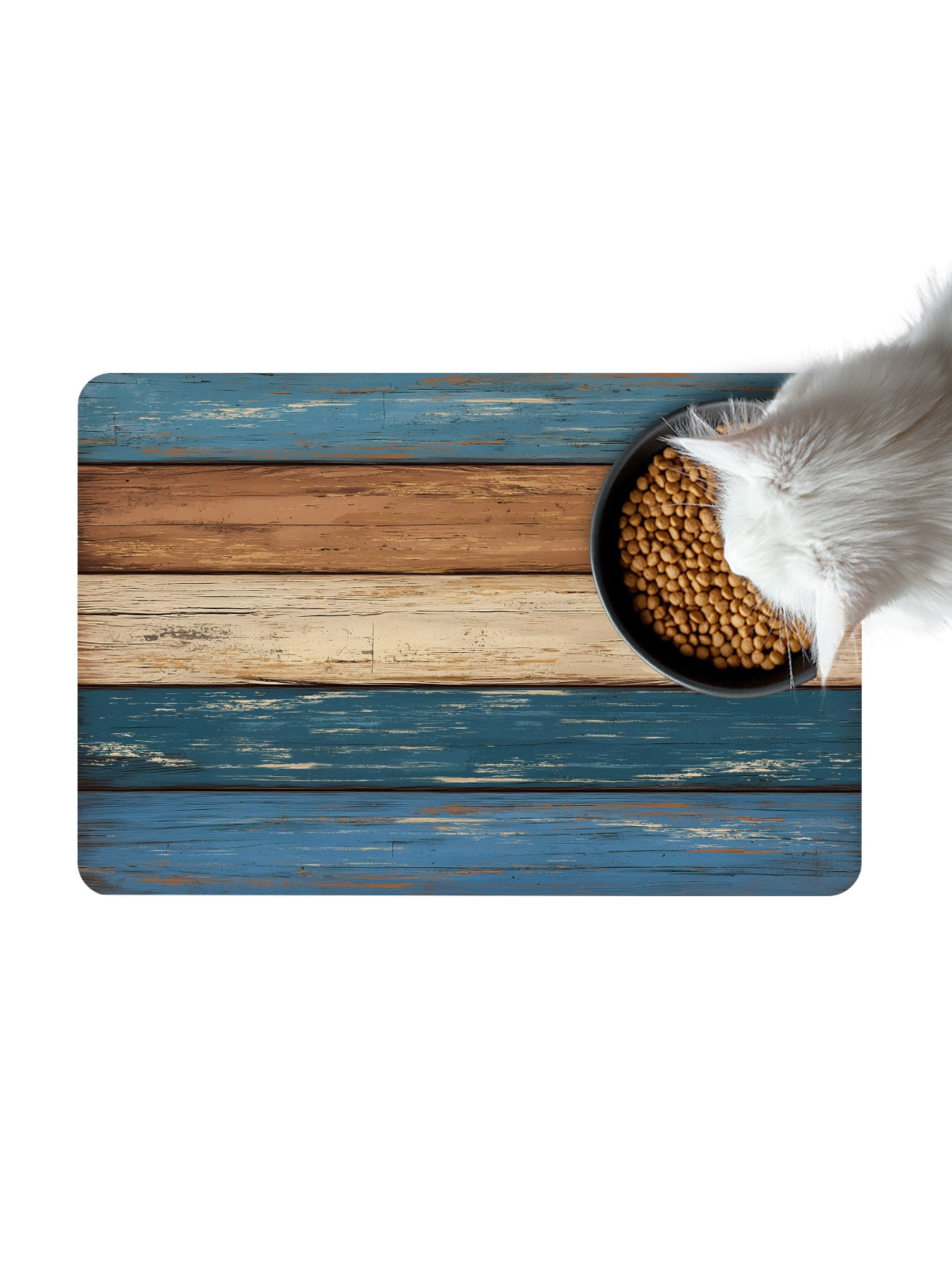 Brown Navy Blue Wood Grain Doormat Non Slip Diatomaceous Earth Door Mat ...