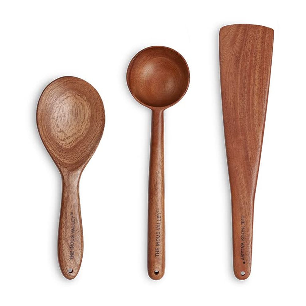 Brown Neem Wood Ladles - Wooden Flip, Spatula, Ladle For Cooking Dosa ...